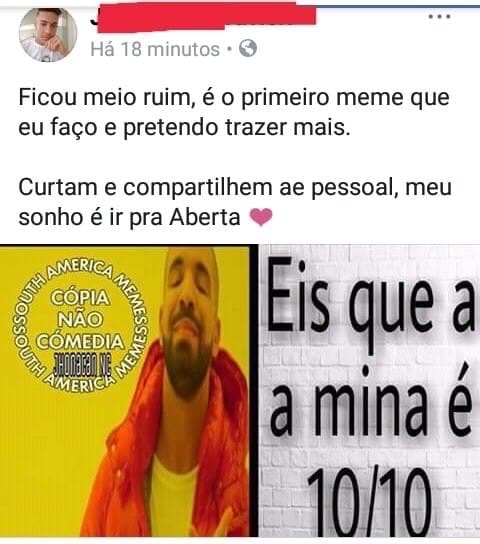 Do Ficou meio ruim, é o primeiro meme que eu faço e pretendo trazer ...