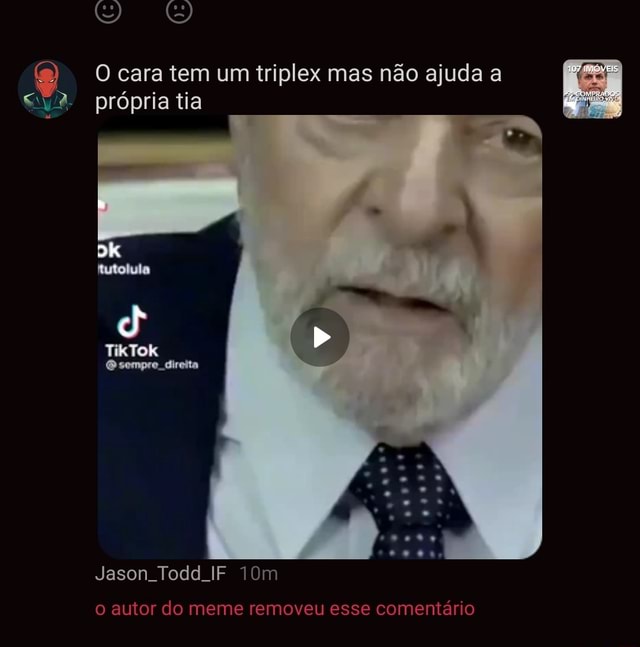 O cara tem um triplex mas não ajuda a própria tia sempro Jason Todd IF ...