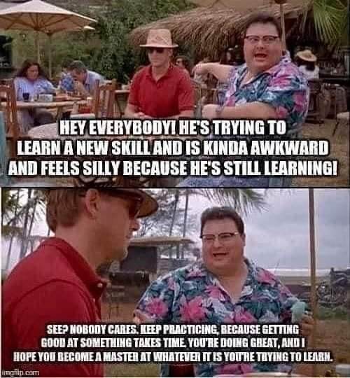 HEY TRYING AWKWARD FEELS SILLY RECAUSE HE'S STIL! at 'SEEP NOBODY CANES ...