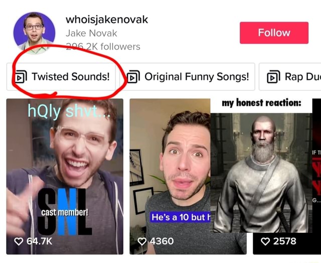 Whoisjakenovak Jake Novak followers [>)I Twisted Sounds! Original Funny ...