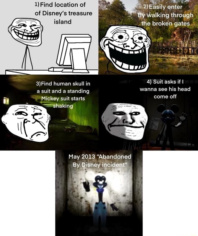 Enter By walking through the broken gates human skull in 4) Suit asks ...