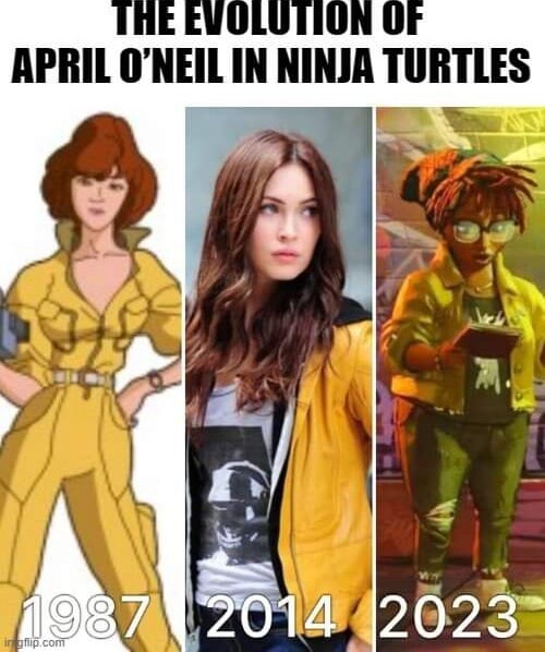 THE EVOLUTION OF APRIL O'NEILIN NINJA TURTLES I - iFunny Brazil