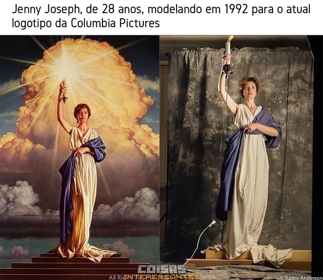 Jenny Joseph, de 28 anos, modelando em 1992 para o atual logotipo da ...