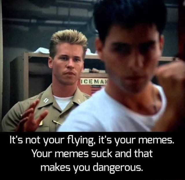 It's not your flying, it's your memes. Your memes suck and that makes ...