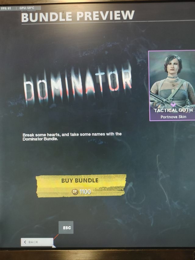 BUNDLE PREVIEW TACTICAL GOTH Portnova Skin Break some hearts, and take some names with the ...