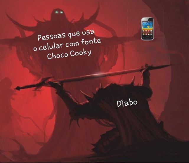 Pessoas que celular com fonte choco Cooky piabo - iFunny Brazil