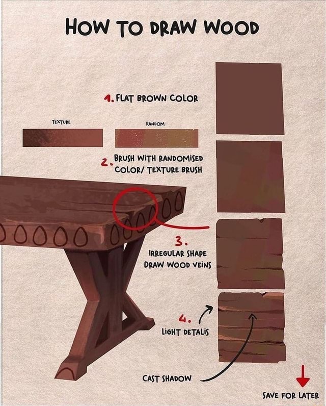 HOW TO DRAW WooD A. FLAT BROWN COLOR TEXTURE RANDOM BRUSH WITH ...