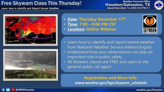 Free Skywarn Class This Thursday! TX Learn How to Identify and Report ...