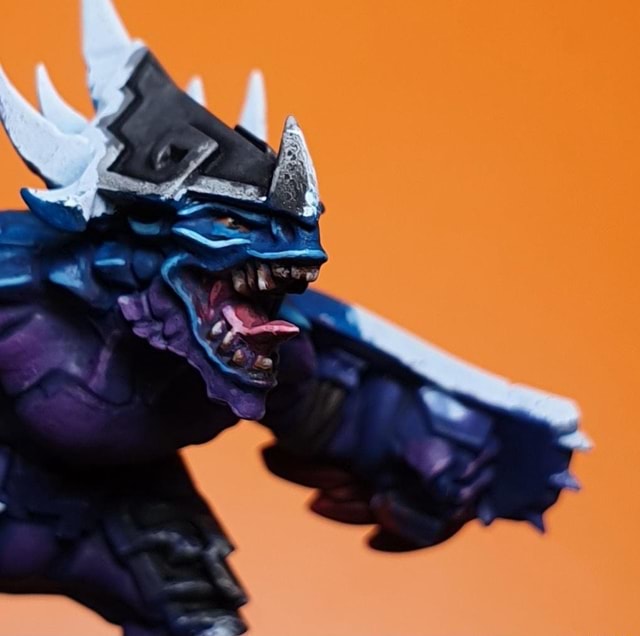 Going for purple/blue as a kaiju-esque monster. Might be my best eye so ...