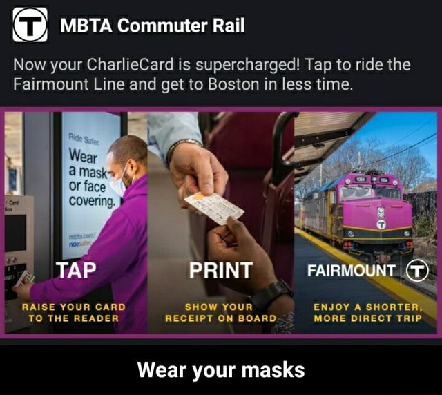 MBTA Commuter Rail Now your CharlieCard is supercharged! Tap to ride ...
