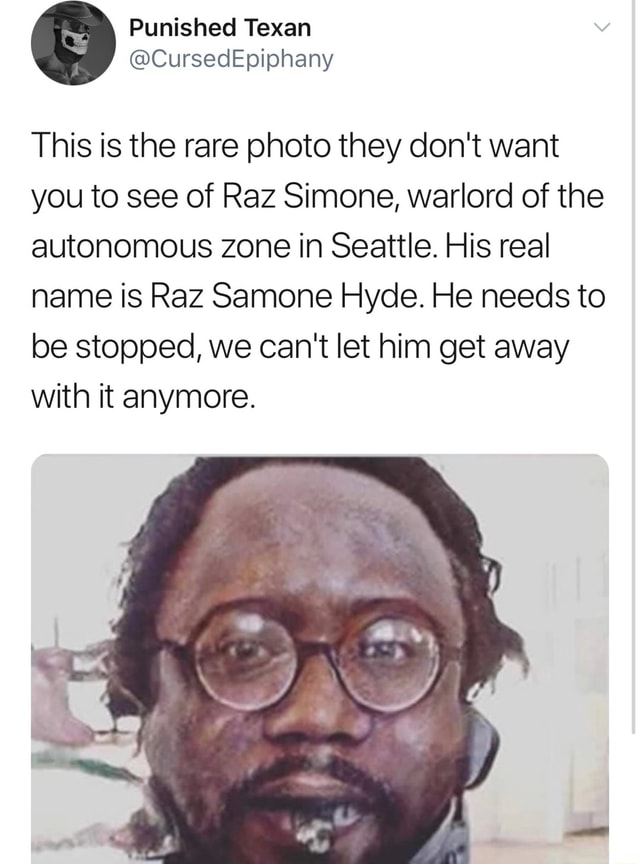 This is the rare photo they don't want you to see of Raz Simone ...