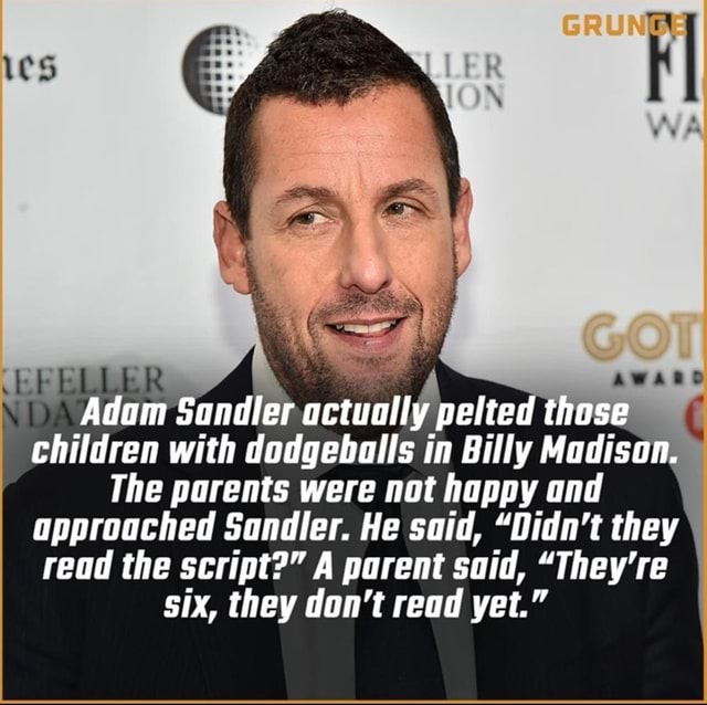 Adam Sandler actually pelted thos children with dodgeballs in Billy ...