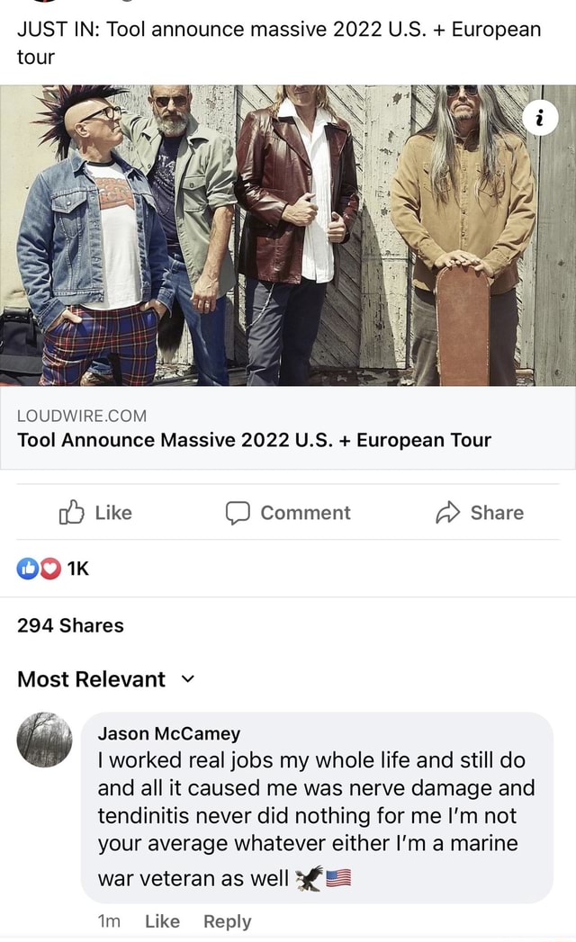 JUST IN: Tool announce massive 2022 U.S. + European tour dd Tool ...