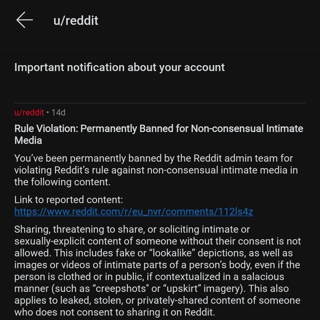 Important notification about your account Rule Violation: Permanently ...