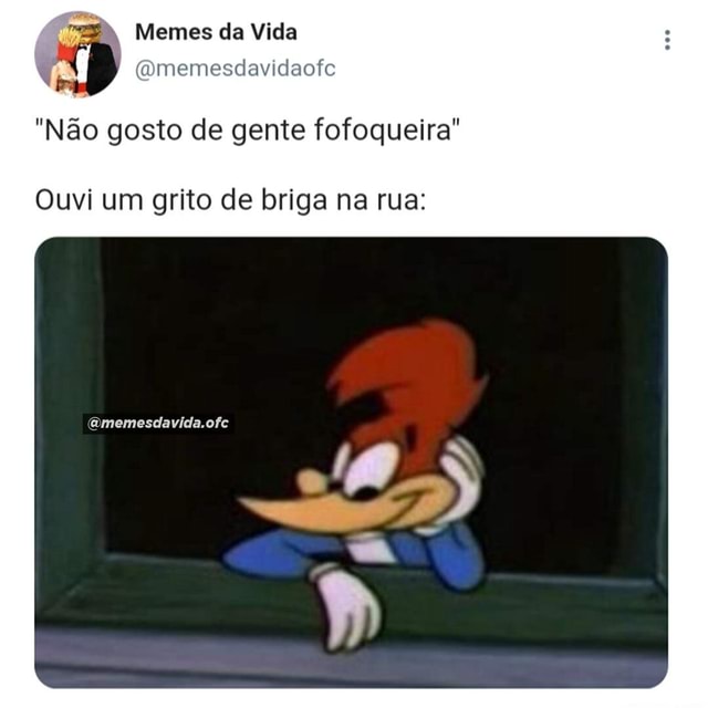 N/A - Memes da Vida "Não gosto de gente fofoqueira" Ouvi um grito de ...