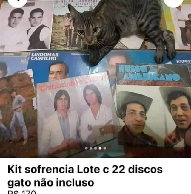 Kit sofrencia Lote c 22 discos gato não incluso - iFunny Brazil