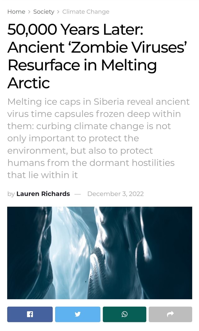 Home > Society > Climate Change 50,000 Years Later: Ancient 'Zombie ...