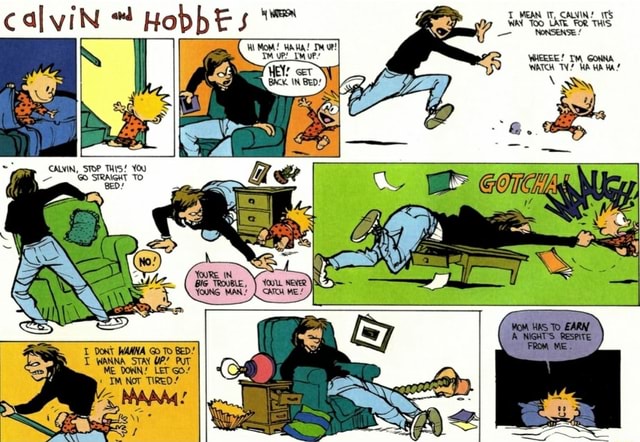 CalviN HobbEs T MEAN IT, CAMIN! WAY Too LATE FOR THIS - NONSENSE WHEEEE ...