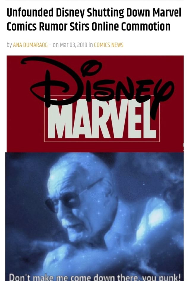 Unfounded Disnev Shutting Down Marvel comics Rumor Stirs Online ...
