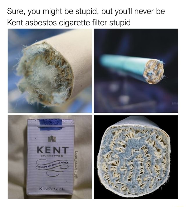 Sure, you might be stupid, but you'll never be Kent asbestos cigarette ...