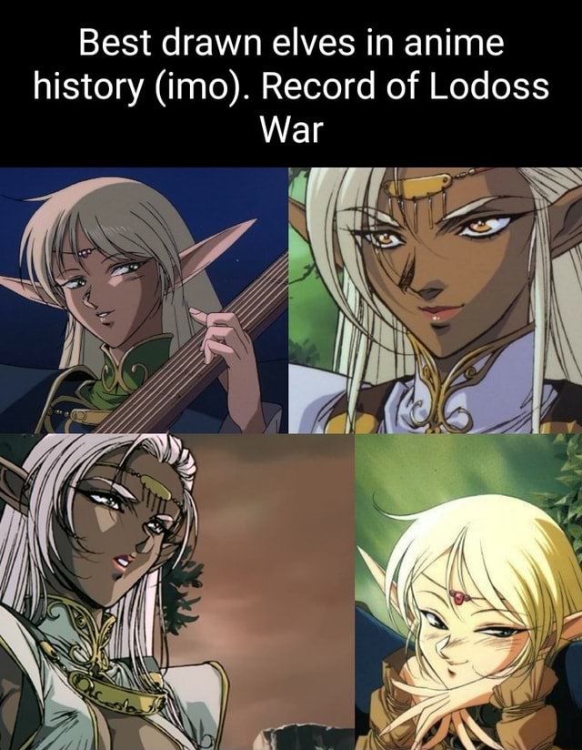 Best drawn elves in anime history (imo). Record of Lodoss War - iFunny ...