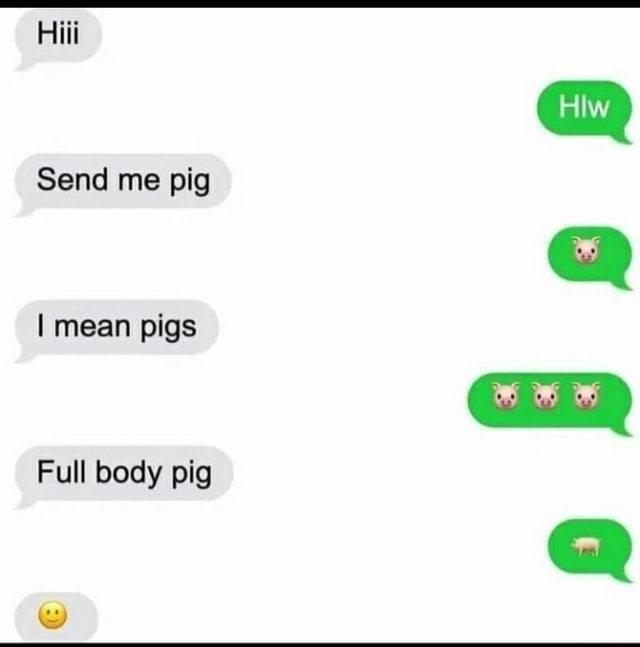 Hiii Send me pig I mean pigs Full body pig - iFunny Brazil