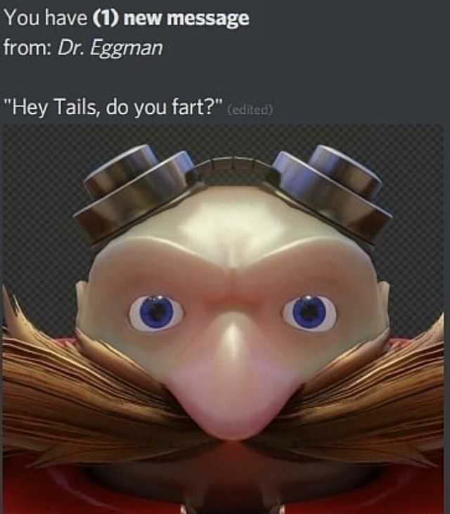 You have (il) new message from: Dr. Eggman ls, do you fart?" "Hey Ta ...