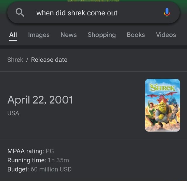 When did shrek come out All Images News Shopping Books Videos Shrek ...