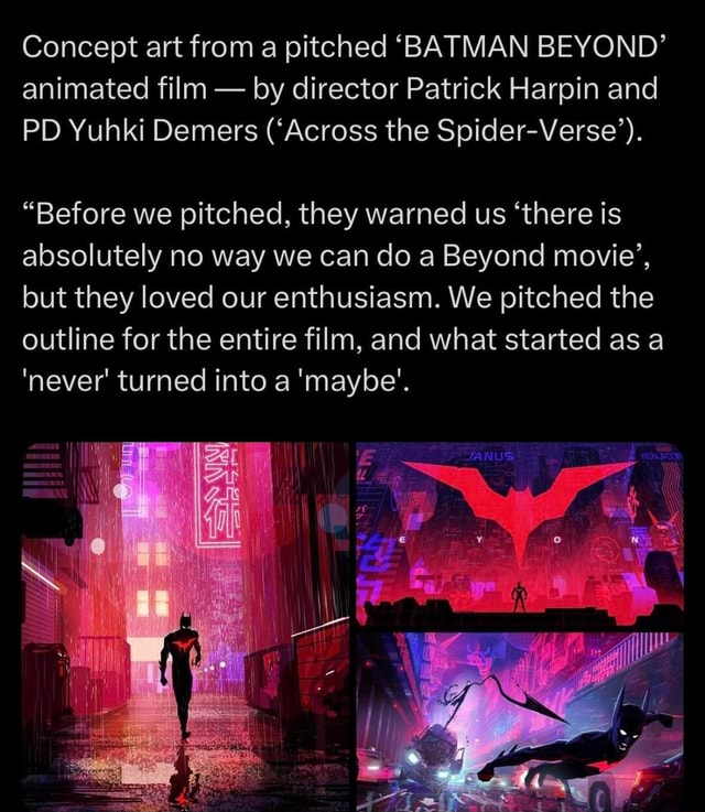 Concept art from a pitched 'BATMAN BEYOND' animated film - by director ...