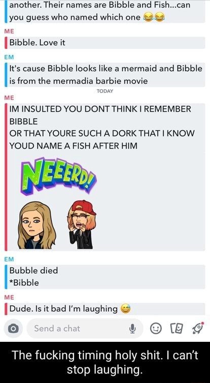 Another. Their names are Bibble and Fish can you guess who named which ...