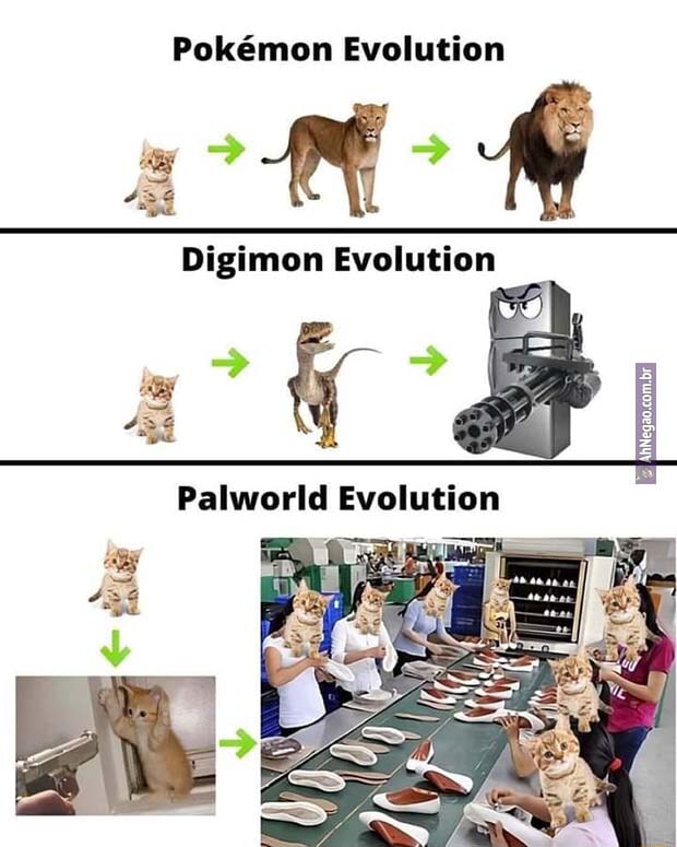 Pokmon Evolution Digimon Evolution Palworld Evolution. - iFunny Brazil