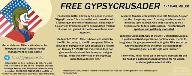 FREE GYPSYCRUSADER A source familiar with Miller's case told National ...