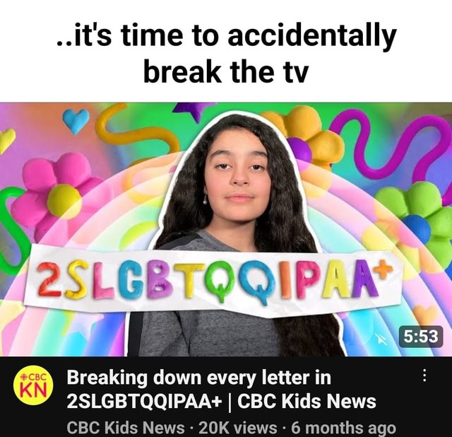 ..it's time to accidentally break the tv Breaking down every letter in ...