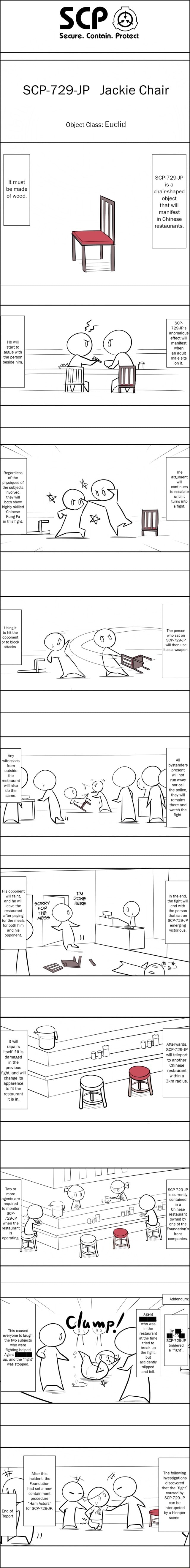 SCP Secure. Contain. Protect SCP-729-JP Jackie Chair Object Class ...