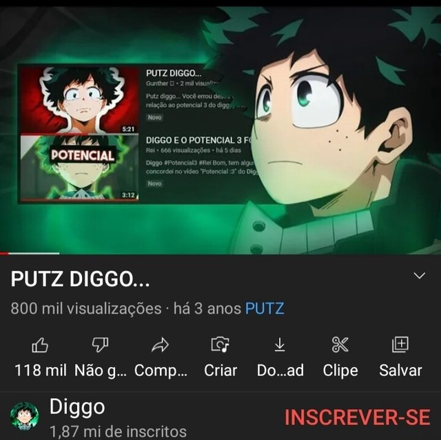 POTENCIAL PUTZ DIGGO... 800 mil visualizações há 3 anos PUTZ ro) Va K ...
