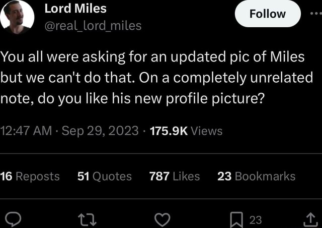 Lord Miles Follow @real_lord_miles You all were asking for an updated ...