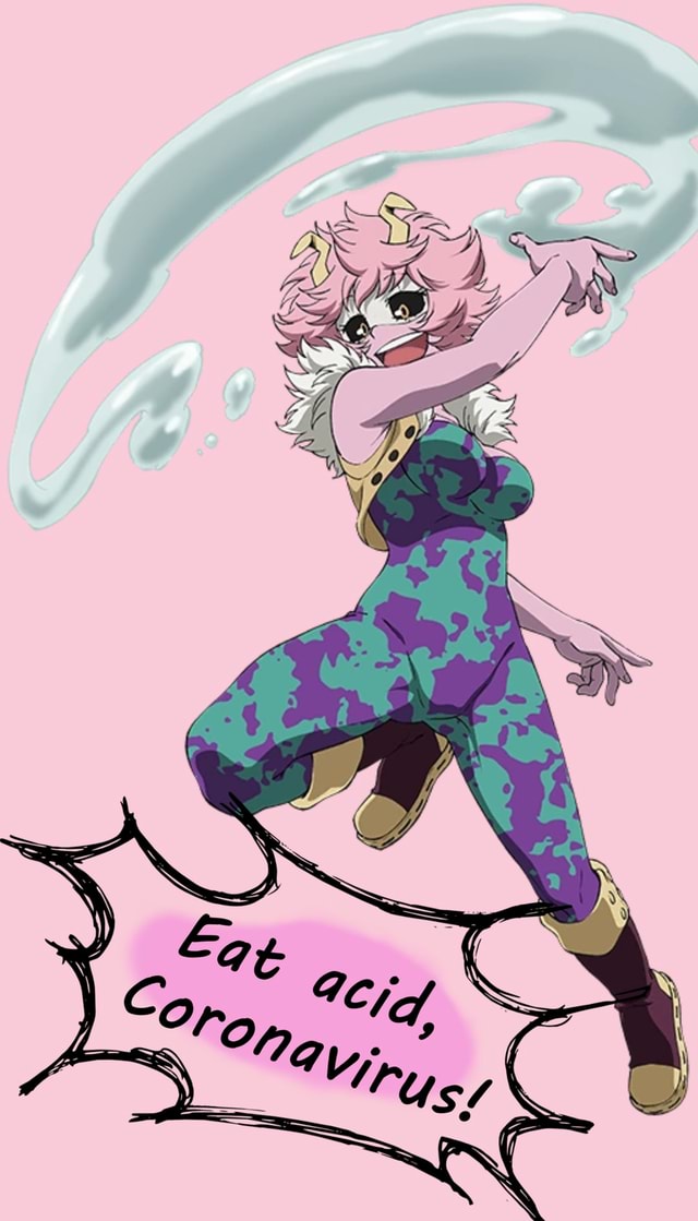 Mina Ashido, from Boku no Hero Academia, fights against COVID-19 with ...