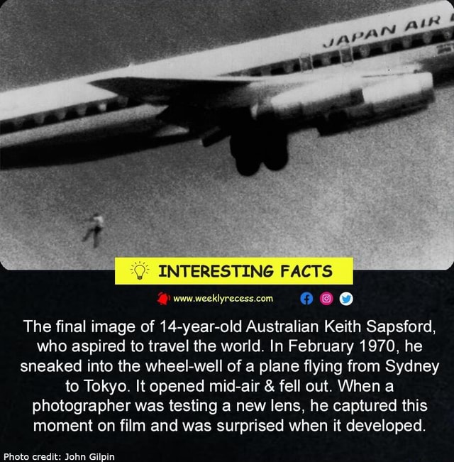 INTERESTING FACTS The final image of 14-year-old Australian Keith ...