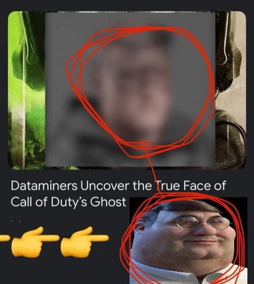 Dataminers Uncover the True Face of Call of Duty's Ghost - iFunny Brazil