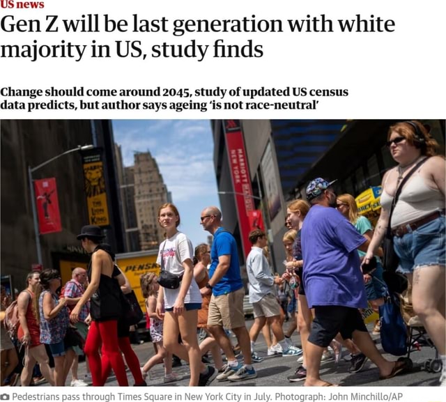US news Gen Z will be last generation with white majority in US, study ...