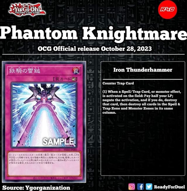 Phantom Knightmare OCG Official release October 28, 2023 Iron ...