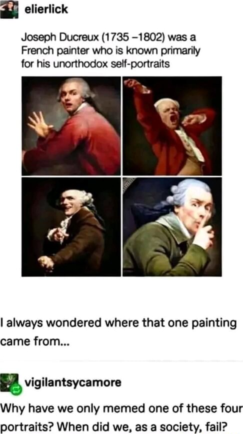 Elierlick Joseph Ducreux (1735 -1802) was a French painter who is known ...