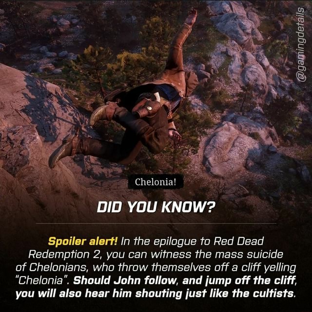 DID YOU KNOW? Spoiler alert! In the epilogue to Red Dead Redemption 2 ...
