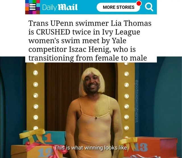 Daily Mail More Stories Trans Upenn Swimmer Lia Thomas Is Crushed Twice