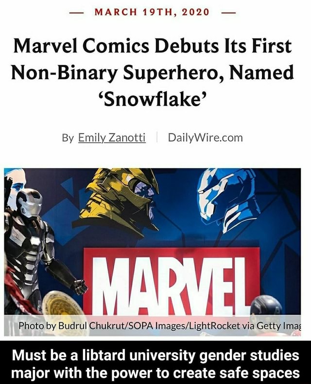 Marvel Comics Debuts Its First Non-Binary Superhero, Named 'Snowflake ...