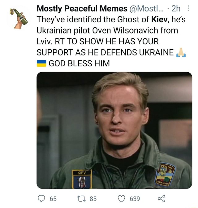 Mostly Peaceful Memes @Mosil... They've identified the Ghost of Kiev ...