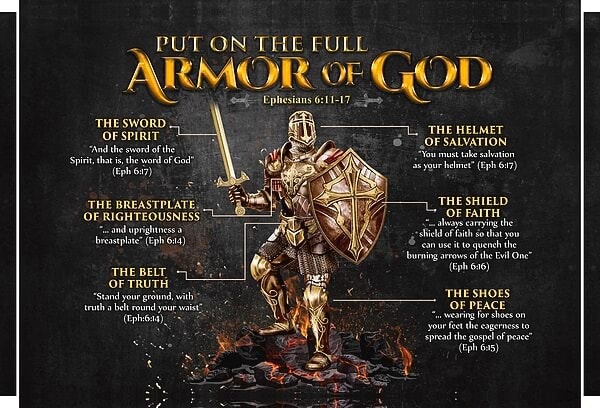 PUT ON THE FULL ARMOR GOD THE SWORD OF SPIRIT THE HELMET "And the OF ...