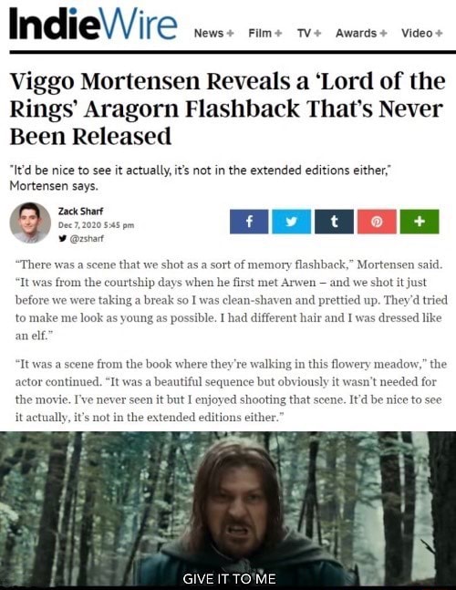Viggo Mortensen Reveals a 'Lord of the Rings' Aragorn Flashback That's ...