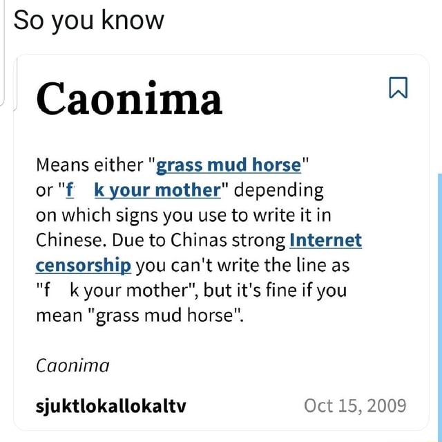 So you know Caonima - iFunny Brazil