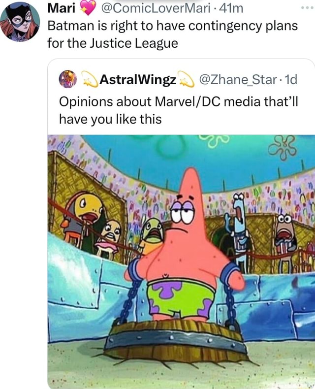 Mari @ComicLoverMari-41m Batman is right to have contingency plans for ...